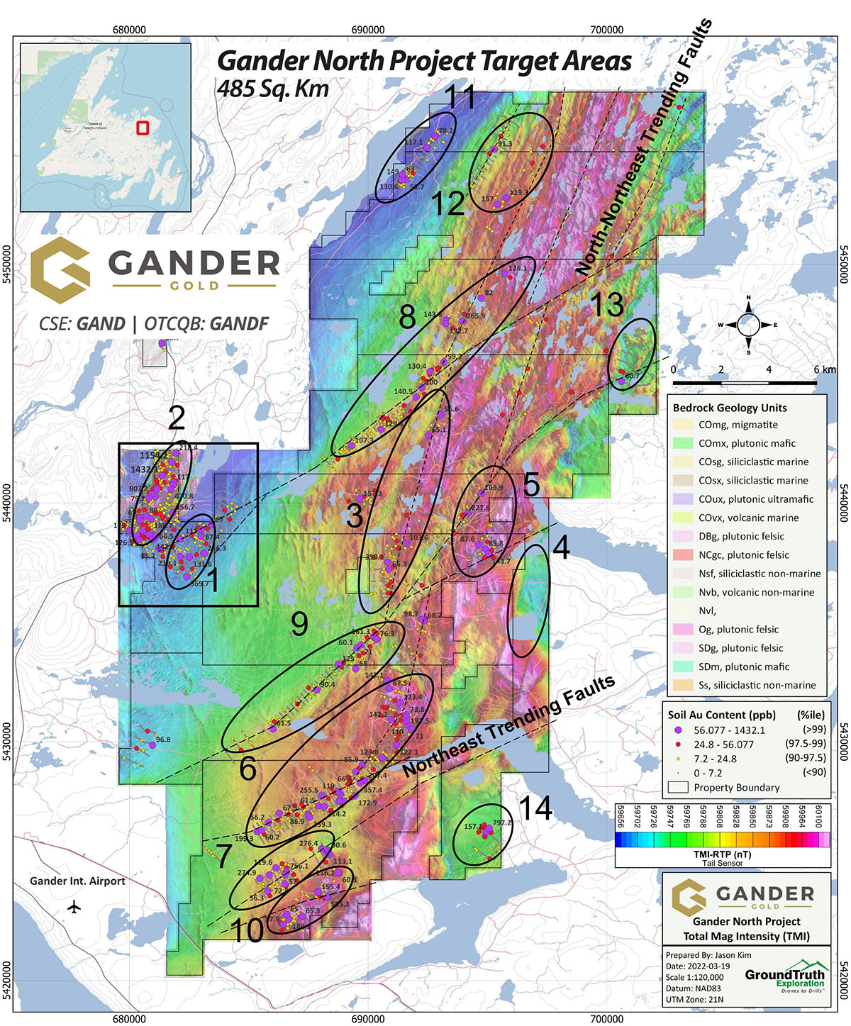 Gander Gold Adds Target Areas, Advances RAB Drilling at Gander North ...