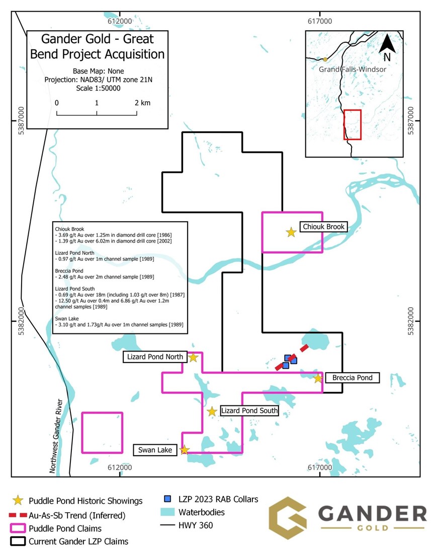 Gander Gold Expands Lizard Pond Claims – Gander South Project – Gander ...